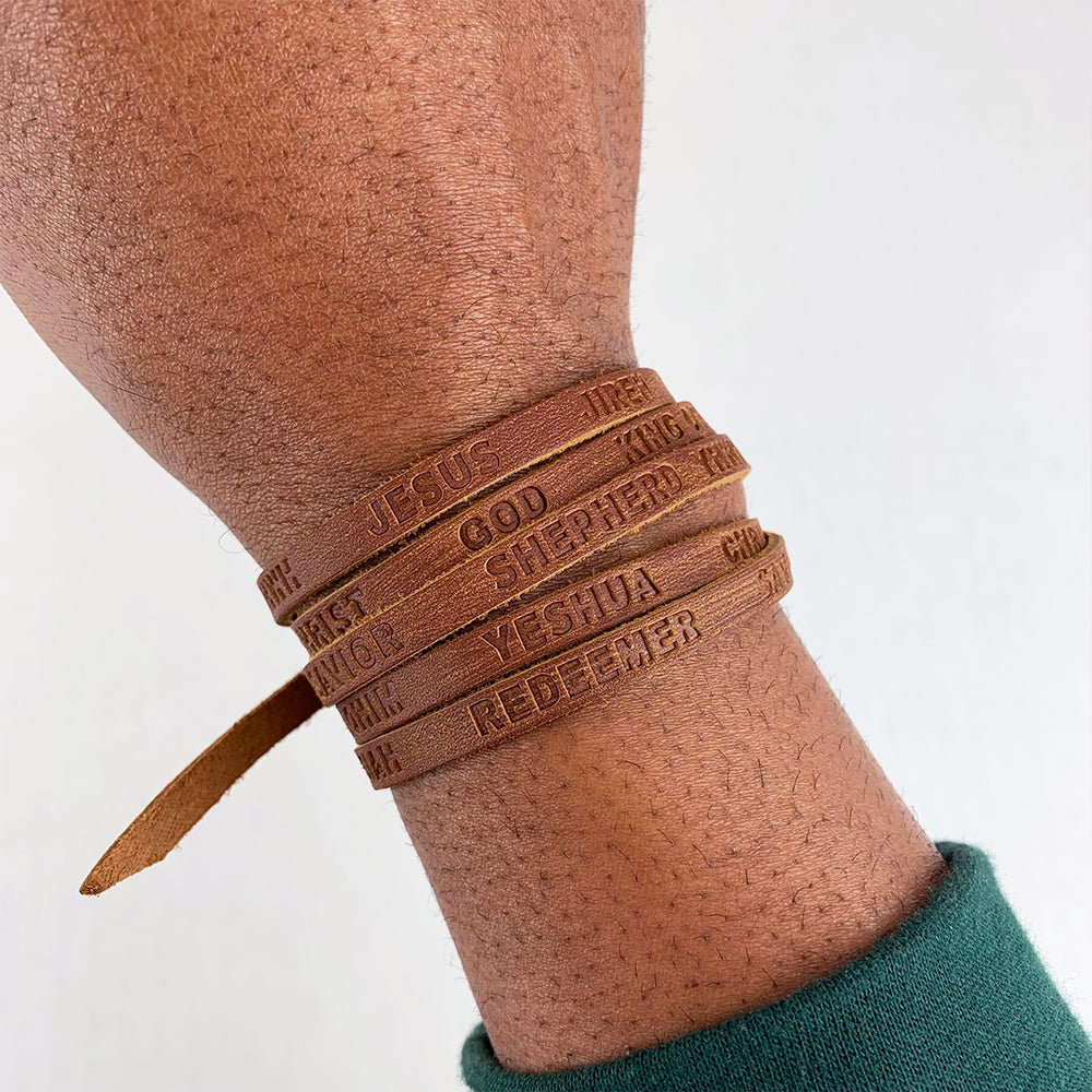 Soft Grain Leather WristPack - Names of God